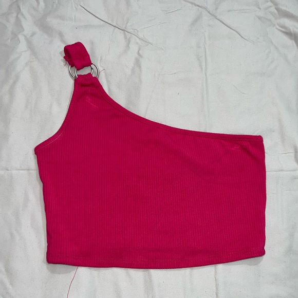 Garage | Tops | Garage Pink One Shoulder Crop Top | Poshmark
